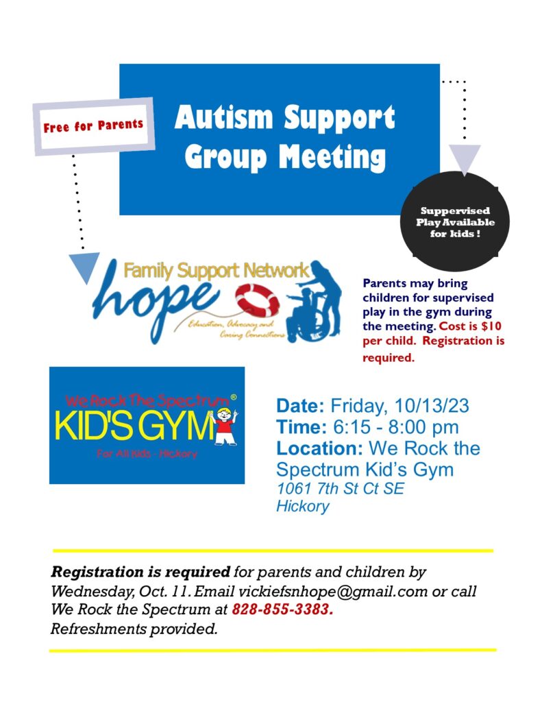 Autism Support Group Meeting – Family Support Network/HOPE